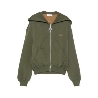 The Attico Zip-Up Hoodie - - Sweatshirts & Hoodies - Damen - Gr&uuml;n - S
