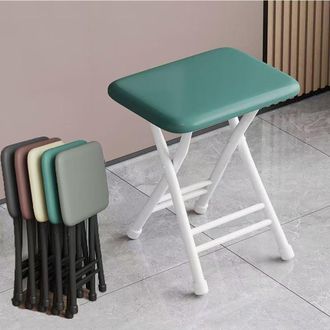 Generic Tragbarer Klapphocker, Stuhl mit R&uuml;ckenlehne f&uuml;r Wohnzimmer & Bar - leicht zu verstauen, drinnen/drau&szlig;en - bequemer, gepolsterter Sitz