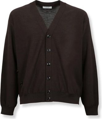 Christophe Lemaire Homme, Pulls, Brun, Taille: M Cardigan à Col en V