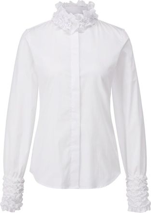 Caliban Hemdbluse mit Rüschendetails