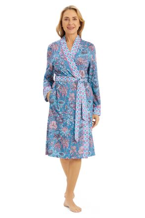 R&ouml;sch Morgenmantel im Ornamental-Druck Baumwolle/Modal 1253528 44, 16541