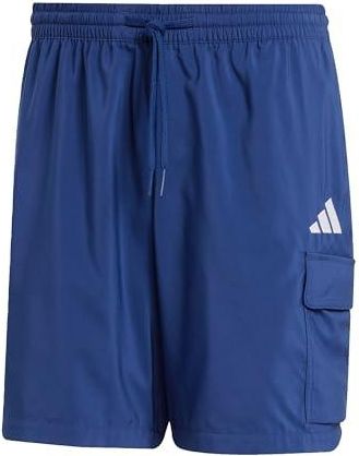 adidas Mens Short Cargo Petit Logo Essentials Chelsea, Dark Blue/White, 3XL