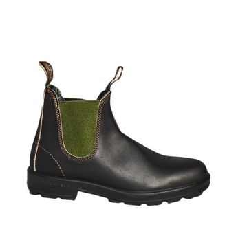 Blundstone Lederstiefel mit gr&uuml;nem Gummizug - - Shoes - Herren - Braun - 42 1/2 EU