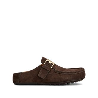 Tod's Femme, Chaussures, Brun, Taille: 41 EU Suede Slippers