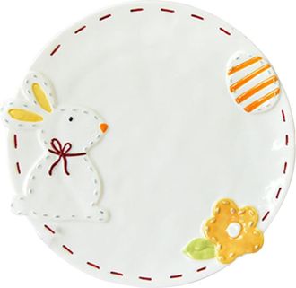 Cabilock Ostern-frühstücksteller Kinder Kinderteller Salat Obstteller Dessertteller Aus Porzellan Osterteller Ostern Obstteller Kindergeschirr Keramik Lebensmi