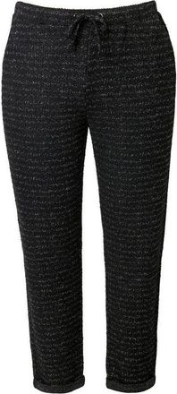 Miamoda Schlupfhose Hose Tapered Fit Glitzereffekt Elastikbund