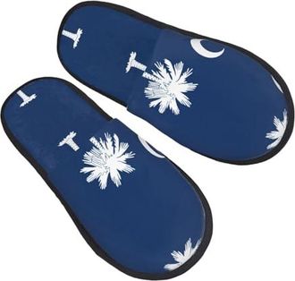 Generic Drapeau De La Caroline Du Sud Femme Homme Chaussures De Maison Chaud Pantoufles Peluche Chaussons Pour Int&eacute;rieur Maison Automne M