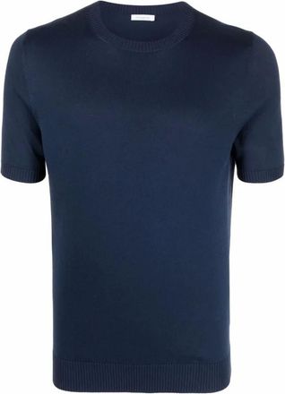 Malo Homme, Tops, Bleu, Taille: XL Pull ras du cou en coton