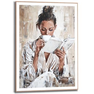 Reinders Gerahmtes Bild, Morning Reading, Wohnzimmer, MDF, 70x50cm