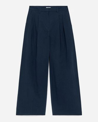Arket Bundfaltenhose -Blau