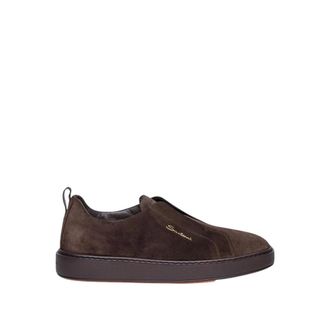 Santoni Homme, Chaussures, Brun, Taille: 43 EU Baskets en nubuck pour homme
