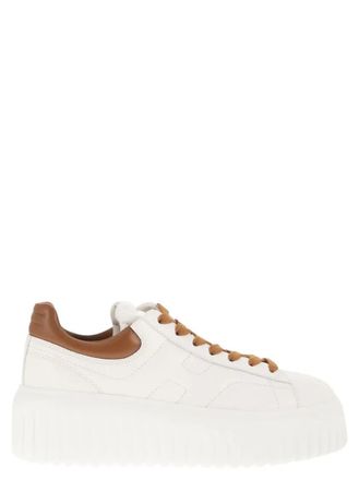 Hogan Low-Top Sneaker - Nappa Leather H-Stripes Sneakers - Gr. 37,5 (EU) - in Wei&szlig; - f&uuml;r Damen