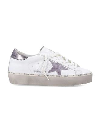 Golden Goose Low-Top Sneaker - Hi Star Sneakers With Metallic Croco-Effect - Gr. 36 (EU) - in Wei&szlig; - f&uuml;r Damen