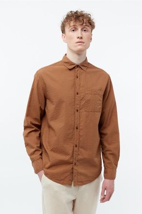 Givn Herren vegan Hemd Yuval Pekannussbraun