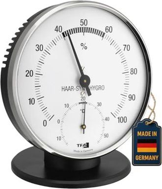 TFA Dostmann Analoges Thermo-Hygrometer, 45.2032, zur Temperatur- und Luftfeuchtigkeitskontrolle