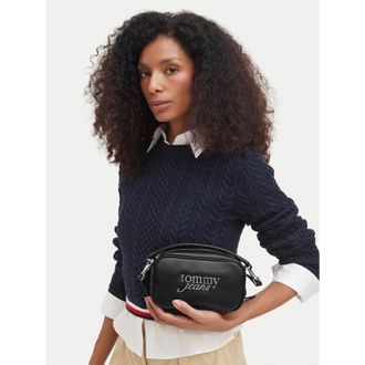 Tommy Jeans Handtasche Tommy Jeans Tjw Bold Script Camera Bag AW0AW19053 Schwarz