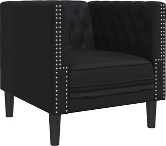 vidaXL Chesterfield Sofa Stuhl Schwarz 71 x 74.5 x 70.5 cm Kunstleder vidaXL