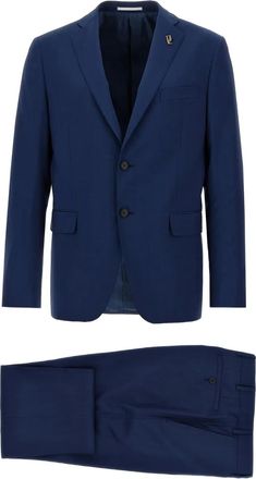 Pal Zileri costume &agrave; logo m&eacute;tallis&eacute; - Bleu