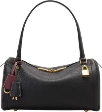 Carolina Herrera Femme, Sacs, Noir, Taille: ONE Size Andy 8 Locked Long Shoulder Bag