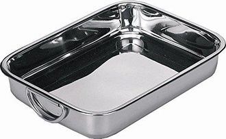 Krüger Krüger 15130 Edelstahl-Vierkantpfanne, schwer, 30 cm