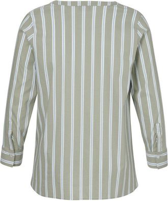 Via Appia Langarmbluse Bluse V-Ausschnitt 1/1 Arm Streifen