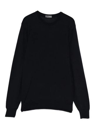 Drumohr Pull Col Rond - Bleu Foncé