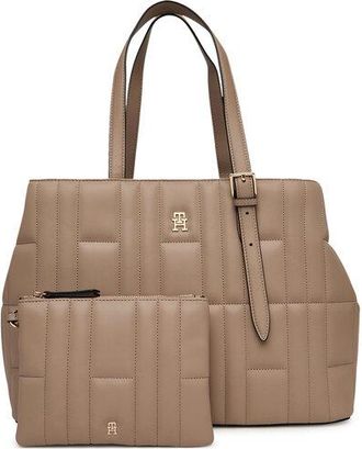 Tommy Hilfiger Handtasche Th Feminine Tote AW0AW17452 Beige