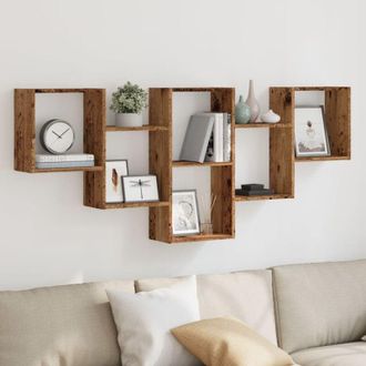 vidaXL Vidaxl - tag&egrave;re murale vieux bois 159x18x66 cm bois ding&eacute;nierie