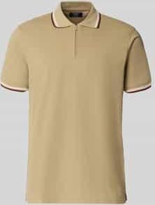 Mc Neal Slim Fit Poloshirt mit Kontraststreifen und Rei&szlig;verschluss