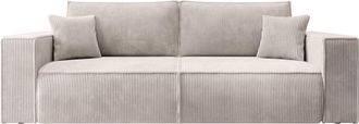 Selsey Sofa Schlafsofa Couch Mit Stauraum Schlaffunktion Pflegeleicht Polyurethanschaum Kordsamt Weich Creme Farese