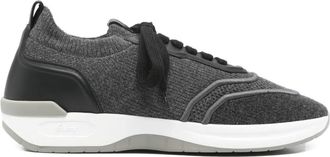 Brioni baskets à empiècements contrastants - Gris