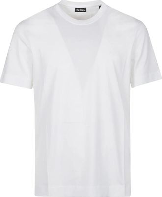 Ermenegildo Zegna Homme, Tops, Blanc, Taille: S LUX T-Shirt