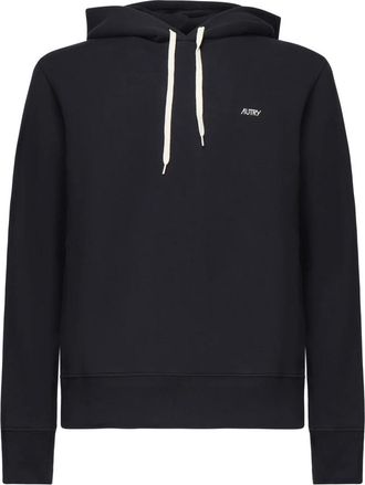 Autry Homme, Sweatshirts et sweats &agrave; capuche, Bleu, Taille: S Sweat &agrave; capuche avec logo brod&eacute;