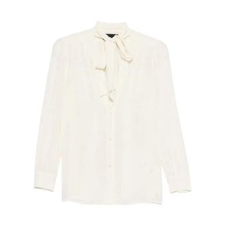 Nili Lotan Rivers Hemdkragen mit Schleife - - Blouses & Shirts - Damen - Wei&szlig; - M