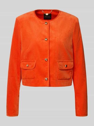 Marc Cain Regular Fit Blazer aus Cord mit Rundhalsausschnitt