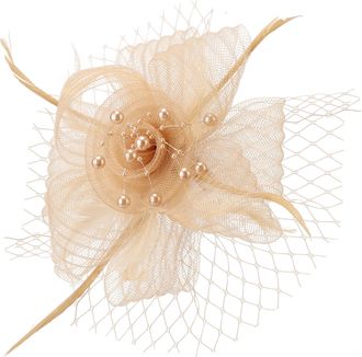 Dreshow Fascinator H&uuml;te f&uuml;r Damen Pillbox Hut mit Schleier und Gegabelten Clip Cocktail Tea Party Kopfbedeckung