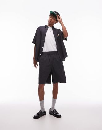 Carhartt Work in Progress Toland - Short densemble coupe classique en crêpe - Noir