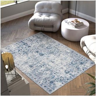 TecTake Tapis Salon Vintage Antidérapant et Lavable 160x230cm Poils Ras pour Salle à Manger, Bureau, Chambre, Cuisine, Dressing et Descente de Lit - Idéal Déc