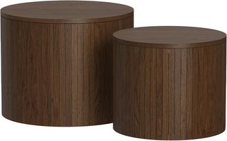 Vicco Couchtisch-Set Tavilo, Walnuss, 48 x 48 cm 2 Teile