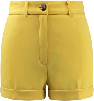 Elisabetta Franchi Femme, Shorts, Jaune, Taille: 38 FR Lightweight Crepe Shorts