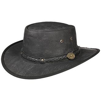 Scippis Scippis Chapeau en Cuir Springbrook (XXL (62-63 cm) - Noir)