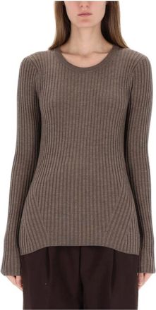 Helmut Lang Femme, Pulls, Brun, Taille: 42 FR Pulls &agrave; col rond