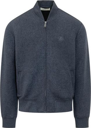 Etro Homme, Vestes, Bleu, Taille: L Bomber Jacket avec Logo