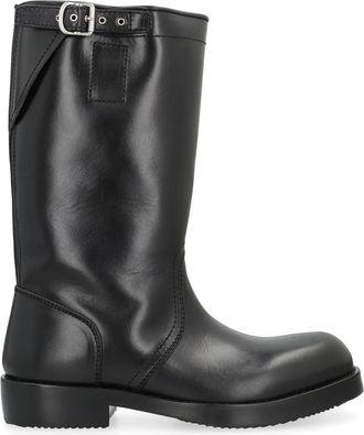 Dries Van Noten Homme, Chaussures, Noir, Taille: 41 EU Bottes biker en cuir