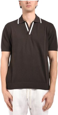 Paolo Pecora Homme, Tops, Brun, Taille: L Polo Chemises