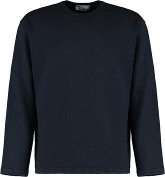 Stone Island Homme, Sweatshirts et sweats &agrave; capuche, Bleu, Taille: 2XL T-shirt &agrave; manches longues avec broderie tonale