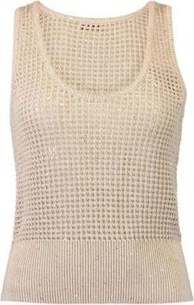 Brunello Cucinelli Femme, Tops, Beige, Taille: 38 FR Sweater