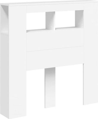 vidaXL LED-Kopfteil Wei&szlig; 100x18,5x103,5 cm Holzwerkstoff Vidaxl