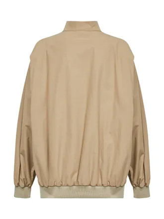 Maison Margiela Womens Bomber Jacket Beige Cotton