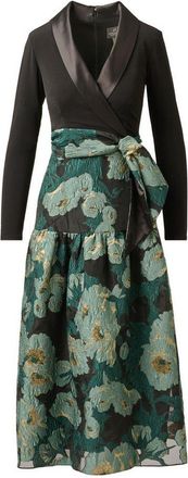 Adrianna Papell Midikleid Combo Floral Jacquard Dress Auff&auml;lliges und elegantes Midikleid im Smoking-Stil